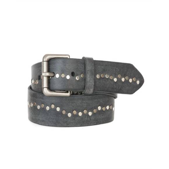 BRAVE | Accessories | New Brave Jaak 4 Mm Gump Leather Studded Belt In ...